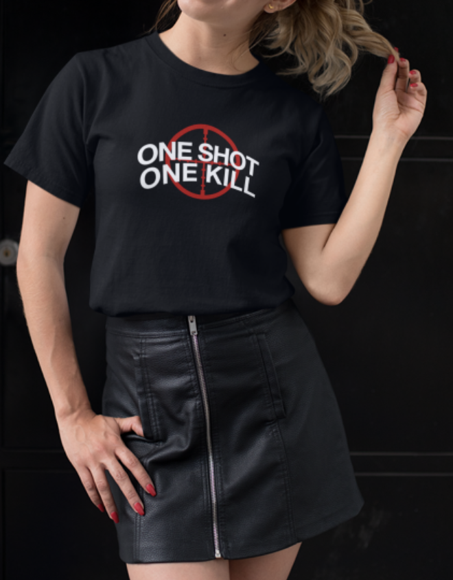 One Shot One Kill Short Sleeve T-shirt - Wet Tee Shirt