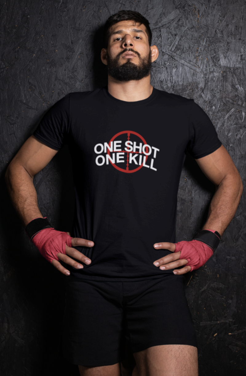 One Shot One Kill Short Sleeve T-shirt - Wet Tee Shirt