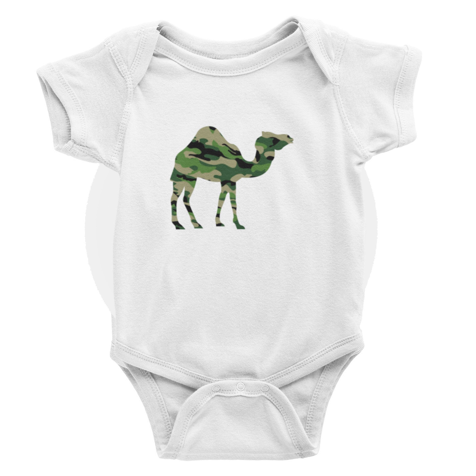 Camo Camel Short Sleeve Romper - Wet Tee Shirt