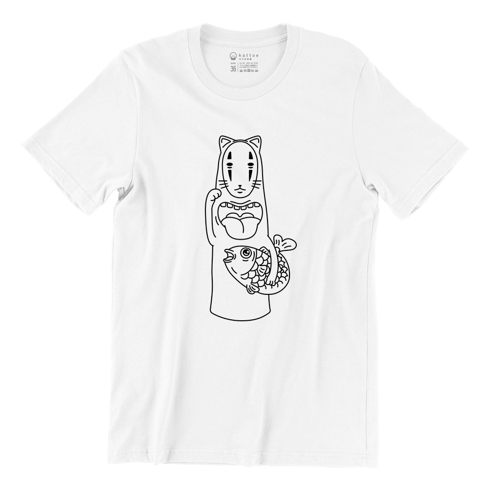 No-Face Outline Unisex Adult Short Sleeve Streetwear for Men and Women