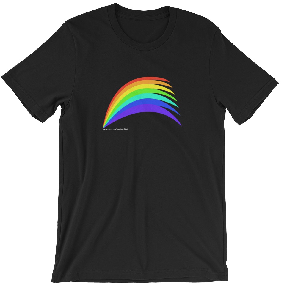 Rainbow Unisex Adult Short Sleeve T-shirt for Men and Women