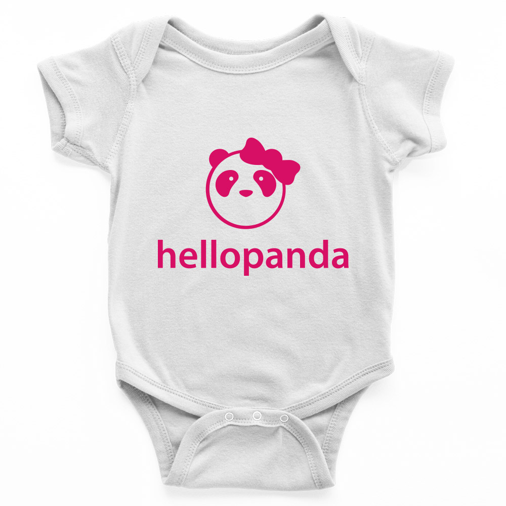 Hello Panda Short Sleeve Romper - Wet Tee Shirt