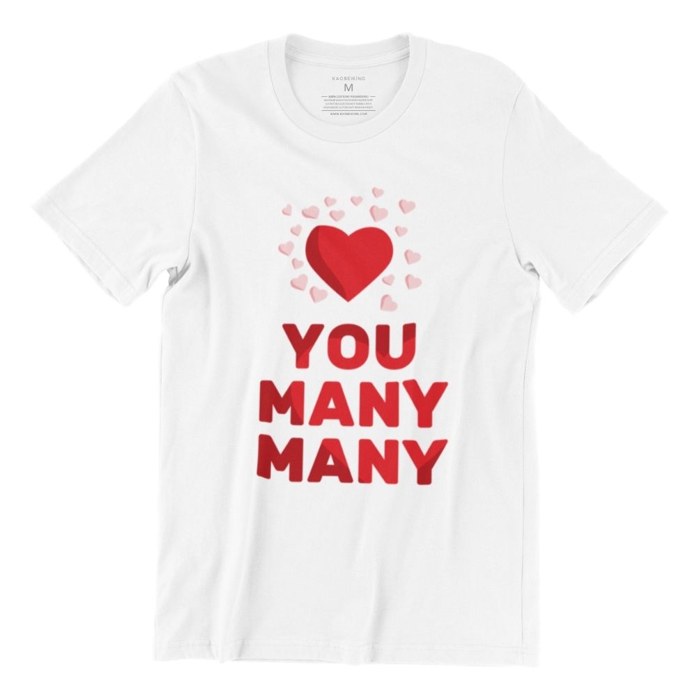 Love You Many Many Short Sleeve T-shirt - Wet Tee Shirt